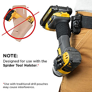 Spider Tool Holster - BitGripper v2 - Pack of Four - High Strength 3M Adhesive Drill add-on for Easy Access to six Driver bits on The Side of Your Power Drill or Driver!