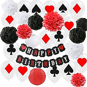 Poker Birthday Party Decorations/Poker Theme Party Supplies Casino Party Decoration Supplies Casino Theme Party,Las Vegas Themed Parties,Casino Night,Casino Birthday Déco/Women 40th/50th Birthday