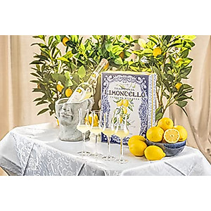 Crystal Limoncello Cordial Glasses | Set of 4 | Tall 3.3 oz Long Stemmed Spirit Glassware for Sipping Aromatic Liquor, After Dinner Drink, Aperitif, Digestive | Elegant Tulip Shaped Stemware