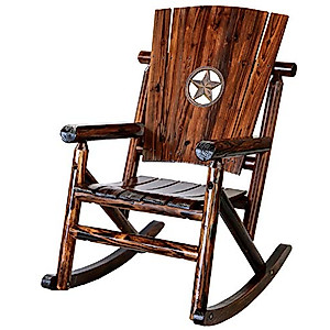 Leigh Country TX 93621 Char-Log Star Medallion Rocker, Brown