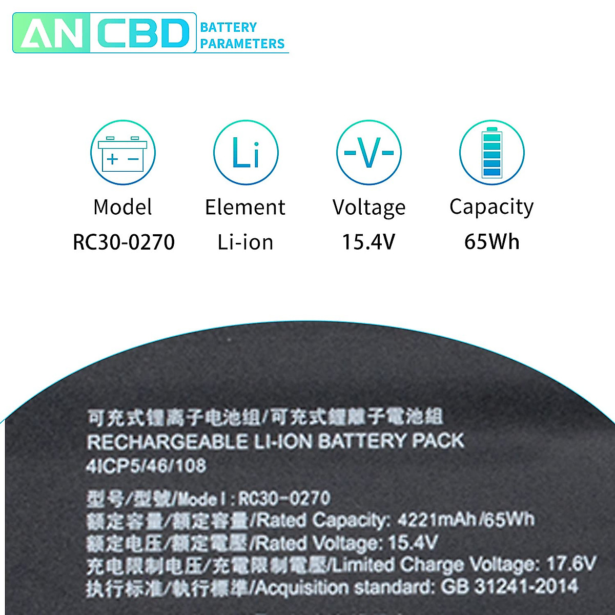 RC30-0270 RZ09-0270 Laptop Battery for Razer Blade 15 Base 2018 2019 GTX 1660 Ti RZ09-02705E76 RZ09-02705E76-R3U1 RZ09-02705E75-R3U1 RZ09-0300 RZ09-03006 RZ09-03009 RZ09-03006E92 RZ09-03009E97 65Wh