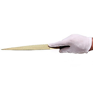 NKTM Needle File Set Wood Files for Wood Working Files Tools Golden Tapered Wood Rasp File with Rubber Handle in Gift Bag for Carving 2 Pack (8 * 10 inch)