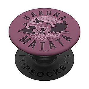 Disney The Lion King Simba Timon Pumbaa Hakuna Matata Purple PopSockets PopGrip: Swappable Grip for Phones & Tablets