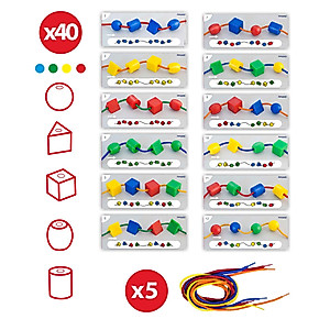 Miniland Educational MLE31783-A1 Giant Beads and Laces