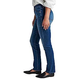JAG Jeans Women's Ruby Mid Rise Straight Leg Jeans, Thorne Blue, 16