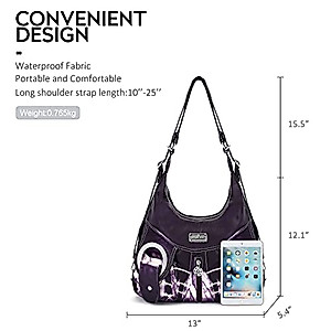 Angel Kiss Purse Women Hobo Handbag Fashion Roomy Crossbody Shoulder Bag Ladies Top Handle Handbag Washed PU Leather