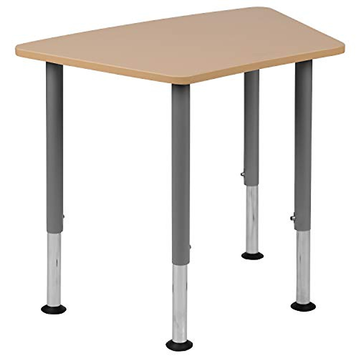 Flash Furniture Billie Hex Natural Collaborative Student Desk (Adjustable from 22.3" to 34") - Home and Classroom