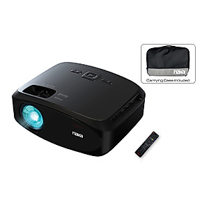 Naxa Electronics NVP-3003C 210″ Home Theater LCD Projector Combo with Remote and Case, HDMI x 2, USB 2.0, MicroSD Support, AV in, 3.5mm Headphone, Black (NVP-3003C)