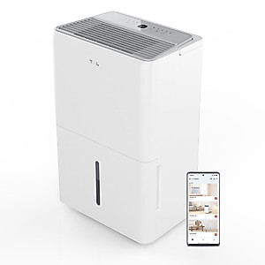TCL H25D44W 25 Pint Smart Dehumidifier Energy Star 115v