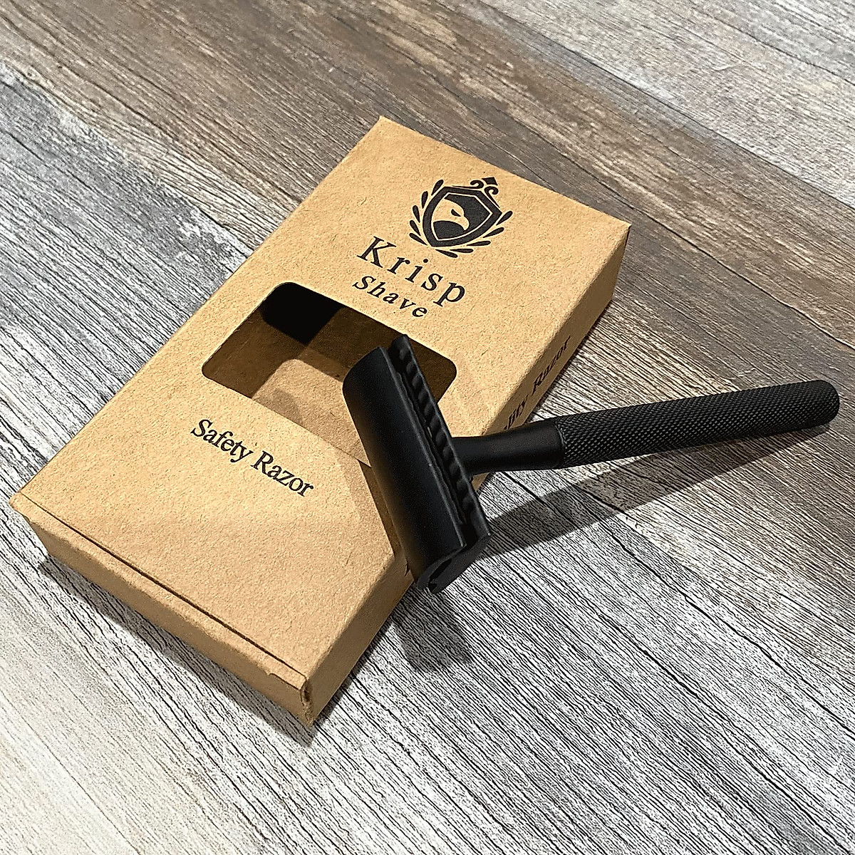 Krisp Shave Stainless Steel (4.5") Long Handle Safety Razor for Men Women - Double Edge Shaving Razor - Fits All Double Edge Razor Blades - Comes With 5 Shave Blades