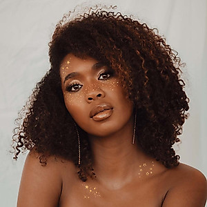 Flash Tattoos Pixie Dust Authentic Metallic Temporary tattoos-2 sheet mini pack | Includes over 24 premium foil waterproof tattoos, face glitter, face gems, festival, face freckles