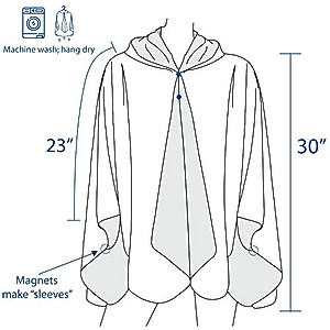 RainCaper Womens Rain Cape Poncho Coat Jacket with Hood Reversible Gorgeous Ultrasoft (Choose your Color) (Black & B&W Houndstooth Plaid)