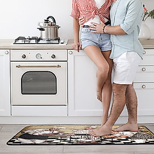 Kitchen Fat Chef Man Mats and Rugs Non Slip Anti Fatigue Washable Kitchen Floor Mats for in Front of Sink and Bathroom Carpet Doormat 39" X 20" Chef Kitchen Decor and Accessories