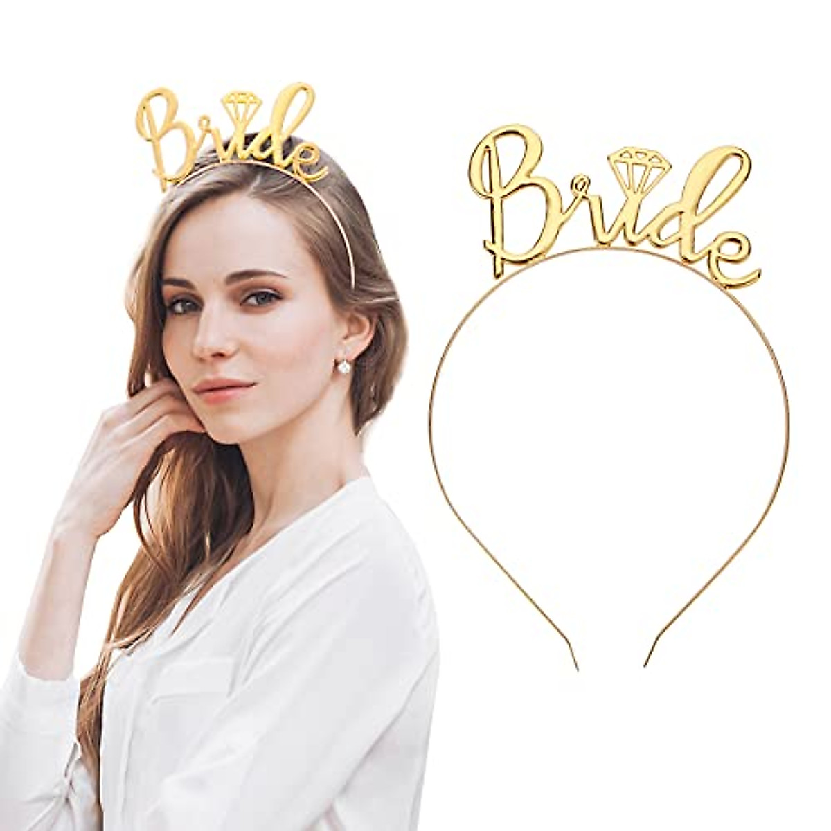 3pcs Bachelorette Party Accessories Set Include Bride to Be Sash and Veil with Bride Tiara Bridal Decoration Accessories for Bride Bachelorette Hen Night Party