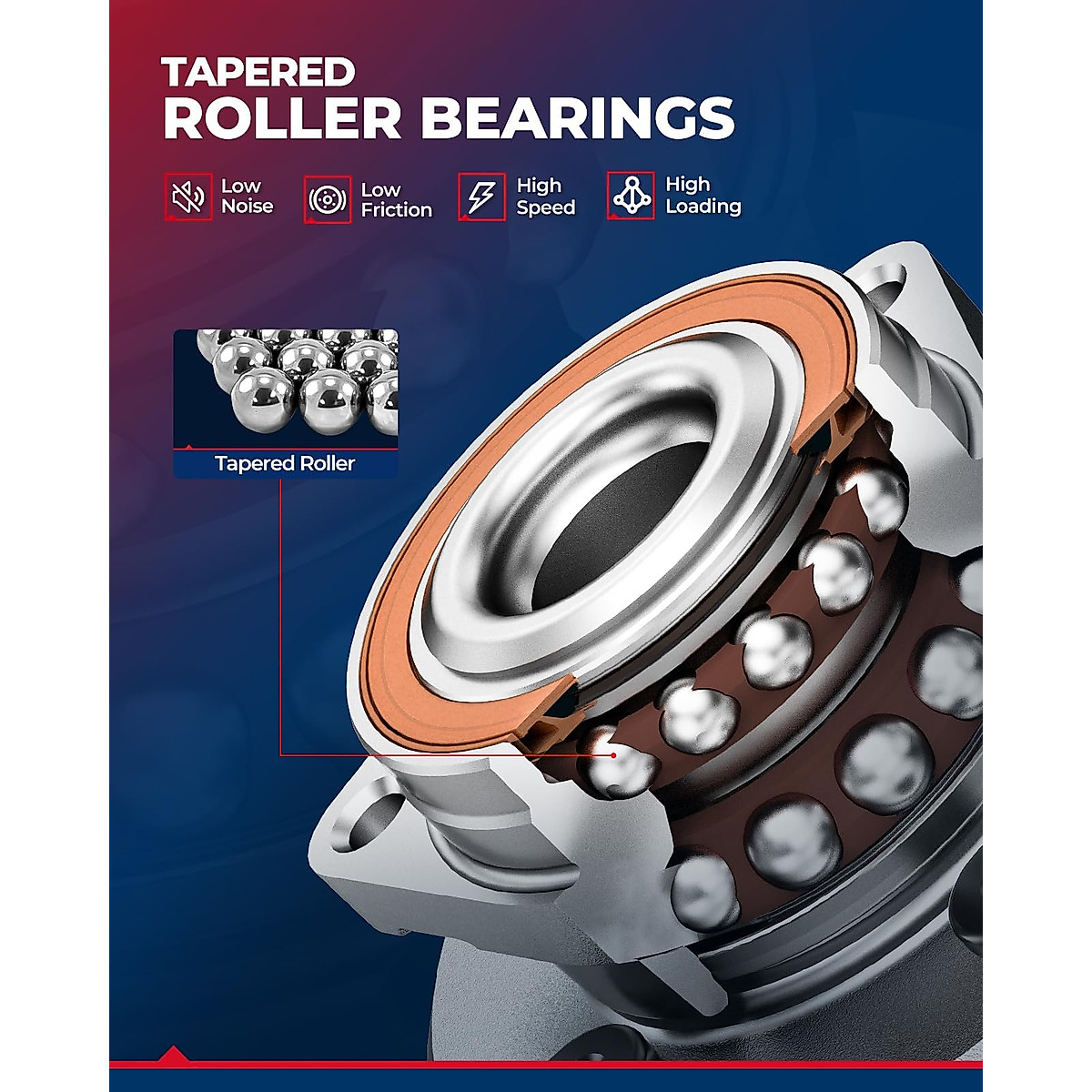 KAX 515058 Pair Front Wheel Bearing and Hub Assembly fit for 2001-2006 Chevy Silverado 2500 HD,for 2001-2006 GMC Sierra 1500,for 2001-2006 GMC Sierra 2500 HD,8 Lug w/ABS