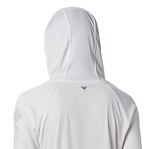 Columbia Women's Tidal Tee Hoodie, White/Cirrus Grey Logo, Medium