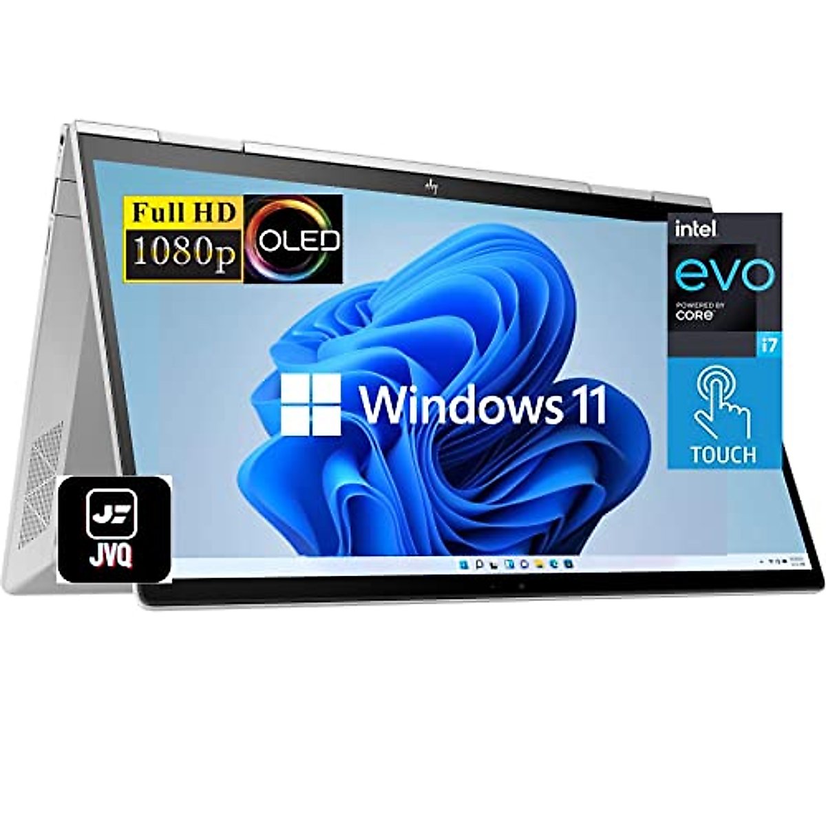 HP 2022 Newest Envy x360 2-in-1 Convertible Laptop, 13.3" FHD OLED Touchscreen, Intel Evo Platform i7-1195G7(up to 5.0 GHz), 8GB RAM, 2TB SSD, Backlit Keyboard, Fingerprint, WiFi 6, Windows 11+JVQ MP