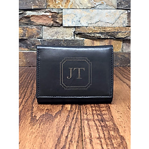 Genuine Leather Tri Fold Personalized Mens Wallet (777)