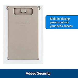 PetSafe NEVER RUST Wall Entry Pet Door - Telescoping Frame - Insulates Better than Metal Doors, Energy Efficient Cat & Dog Door - Interior & Exterior Walls, Weatherproof, Easy to Install & Clean - L