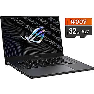 ASUS ROG Zephyrus 15.6" QHD 165Hz IPS Gaming Laptop,AMD Ryzen 9 5900HS, NVIDIA GeForce RTX 3070, Wi-Fi 6, RGB Keyboard, Bluetooth, Eclipse Grey + 32GB SD Card (40GB RAM | 2TB PCIe SSD)