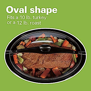 Hamilton Beach Slow Cooker, Extra Large 10 Quart, Stay or Go Portable With Lid Lock, Dishwasher Safe Crock, Black (33195)