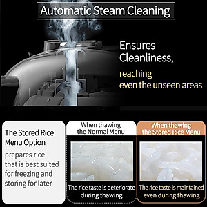 CUCHEN CRH-TWS0610PWUS | Induction Heating Dual Pressure Rice Cooker 6 Cup (Uncooked) | Full Stainless Inner Pot | High/Non-Pressure | Easy Open Handle | Auto Steam Clean | Made in Korea