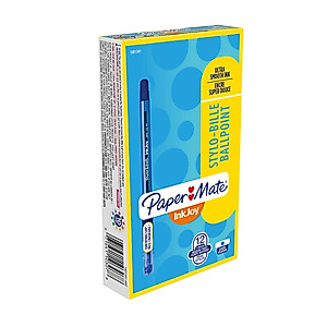 Paper Mate InkJoy 300ST Ballpoint Pens, Medium Point, Blue, Box of 12 (1951341)