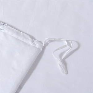 BuLuTu Kids Duvet Cover Full Cotton White/Grey,Premium Boys Girls Bedding Sets Queen,Double Bed Comforter Cover Zipper Closure,Forest Tree Print Pattern,Super Soft,Breathable,No Comforter