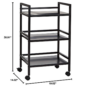 Amazon Basics 3-Tier Metal Rolling Cart