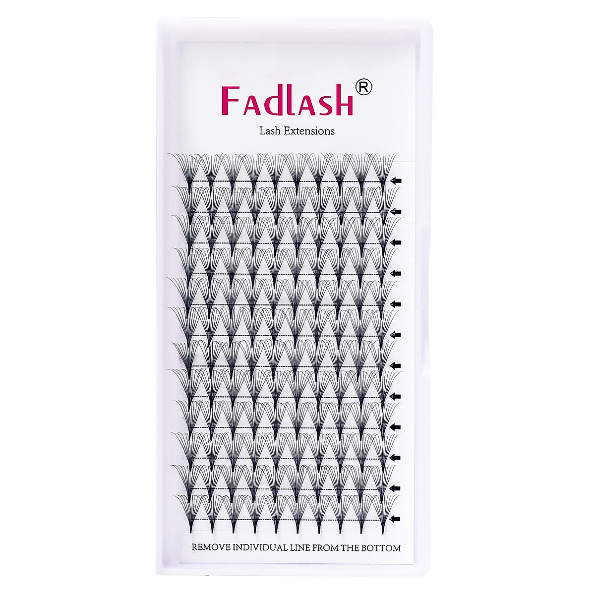 Lash Extension 10D 0.07 Premade Fans Eyelash Extensions D Curl Mix Tray Volume Short Stem (10D-0.07-D, 8-14mm Mix)