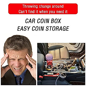 SSNNUU Universal Coin Holder for Car - Automatic Storage&Usage Car Coin Organizer,Car Interior Accessories - Large and Small Coin Storage for Car Truck SUV Home