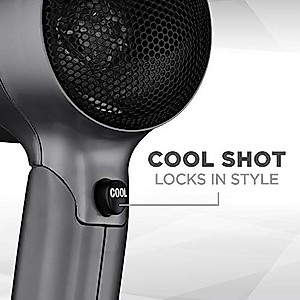 Conair Travel Hair Dryer with Dual Voltage, 1875W Compact Hair Dryer with Folding Handle, Travel Blow Dryer