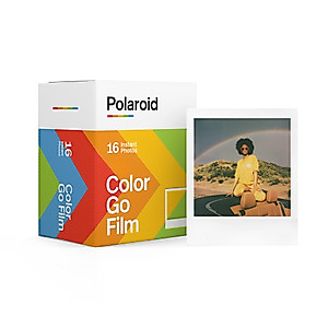 Polaroid GO Everything Box Bundle with Polaroid GO Color Film (2-Pack), 3 Magnetic and 10 Hanging Frames and Storage Box, Postcard Set (20-pack) with Metallic Pen Set (5 Items)