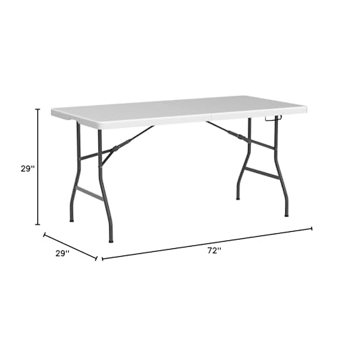 Fenbeli Folding Tables 6ft Plastic Foldable Table Heavy Duty Lightweight Folding Table Fold in Half with Handle for Outdoor & Indoor Party Dining Camping Wedding BBQ Catering
