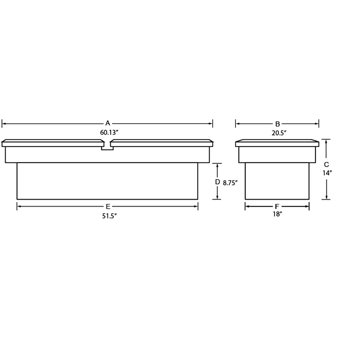 Lund 9250 Ultima Gull Wing Crossover Tool Box