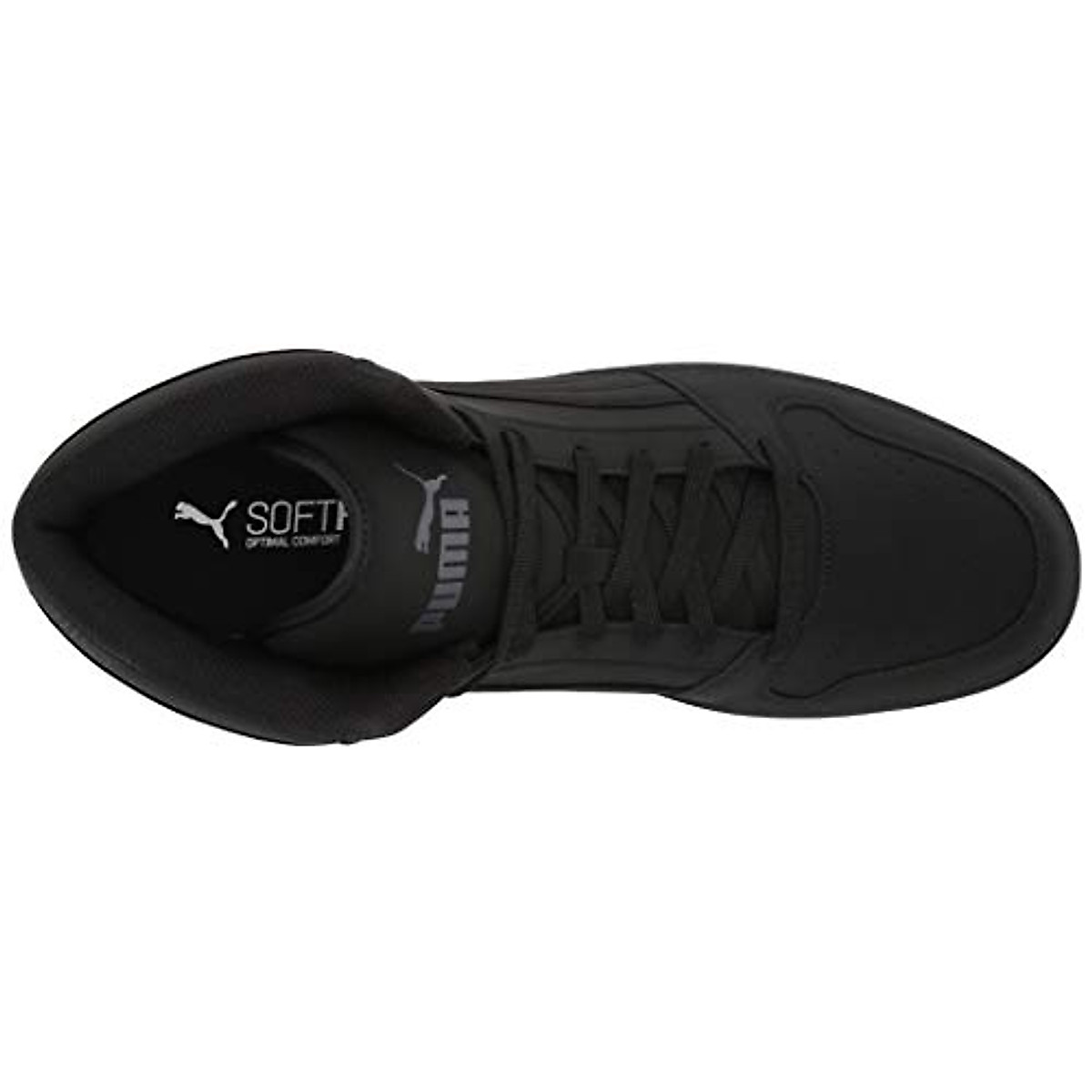 PUMA Mens Rebound Layup Sneaker, NUBUCK PUMA Mens Black-PUMA Mens Black-CASTLEROCK, 9.5