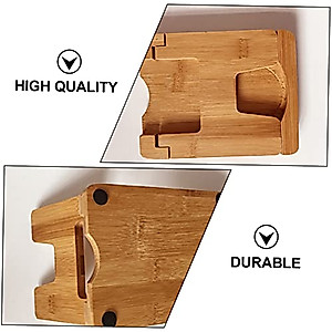 Zerodeko 1pc Lid Rack Desk Shelves Pot Lid Rest Holder Pot Cover Holder Desktop Organizer Shelf Tabletop Pan Lid Rack Pot Lid Shelf Folding Bracket Lid and Spoon Rest Pot Lid Stand Bamboo