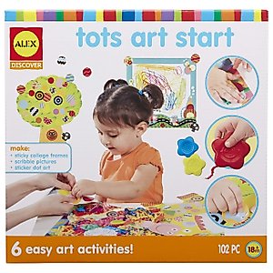 Alex Discover Tots Art Start Kids Art and Craft Activity, 6 Super Easy and Fun Art Crafts for Children, Kit for Children to be Creative and Use their Imagination, For Ages 2 and up