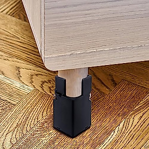 KELEAPEKER 4pcs Furniture Risers,Desk Risers for Desk Legs,Adjustable,with Screw Clamp,for Lifting The Bed, Sofa, Table, Desk, Cabinet and Bookshelf