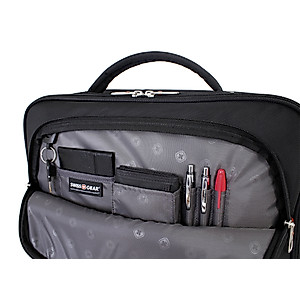 Swiss Gear SA8733 Black TSA Friendly ScanSmart Laptop Messenger Bag - Fits Most 15 Inch Laptops amd Tablets