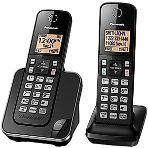 Panasonic KX-TGC352B / KX-TGC382B Dect 6.0 2-Handset Landline Telephone (Renewed)