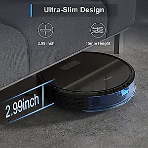 Tikom G8000 Pro Robot Vacuum and Mop Combo, 4500Pa Suction, 150Mins Max, Robotic Vacuum Cleaner with Self-Charging, Quiet, APP&Voice Control, Ideal for Pet Hair, Carpet, Hard Floor, Black