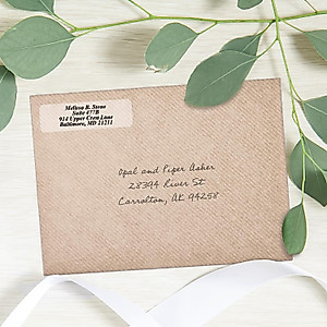 Clear Personalized Return Address Labels Without Dispenser - Roll of 250 Custom See Through Transparent Stickers