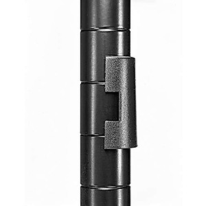 Whitmor Supreme 4 Tier Shelving with Adjustable Shelves and Leveling Feet - Black