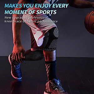 NEENCA Knee Braces for Knee Pain Relief, Compression Knee Sleeves with Patella Gel Pad & Side Stabilizers, Knee Support for Weightlifting, Running, Workout, Arthritis, Meniscus Tear, Men Women. ACE-53