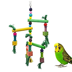 Bird Play Stand Wooden Swing Bird Toys Bird Toys Wooden Bird of 2 Bird Swings Wooden Bird Swing Swing Parrot Cage Wooden Toys Wooden Toys Wooden Playset Parrot Swing