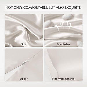 THXSILK 19 Momme 100% Mulberry Silk Pillowcase for Contour Memory Foam Pillow, Contour Pillow Case Cover, Cervical Pillow Case, Pack of 1(Natural White, 20"x12"x3.9"/2.7")