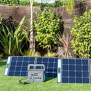 Geneverse 1002Wh (2x4) Solar Generator Bundle: 2X HomePower ONE Portable Power Stations (3X 1000W AC Outlets Each) + 4X 100W Solar Panels. Quiet, Indoor-Safe Backup Battery Generators For Home Devices