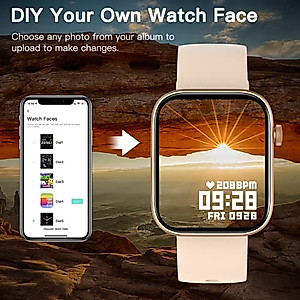 Smart Watch for Women Men(Answer/Dial Call), 1.9'' HD Smart Watch for Android Phones iphone Compatible with Heart Rate/Blood Oxygen/Sleep Monitor, Fitness Tracker 120+ Sport Modes with Step Calories