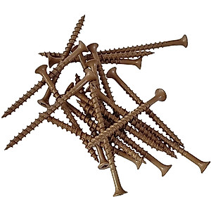 #8 x 2 1/2" Deck Screws | Square Drive | Bugle Head | Brown Ruspert | 500pcs Box